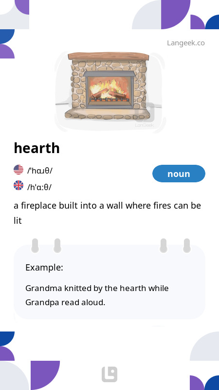 Definition & Meaning of "Hearth" | LanGeek