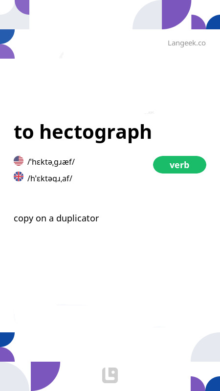 Definition & Meaning of "Hectograph" | Picture Dictionary
