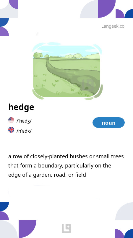 Definition & Meaning of "Hedge" | Picture Dictionary