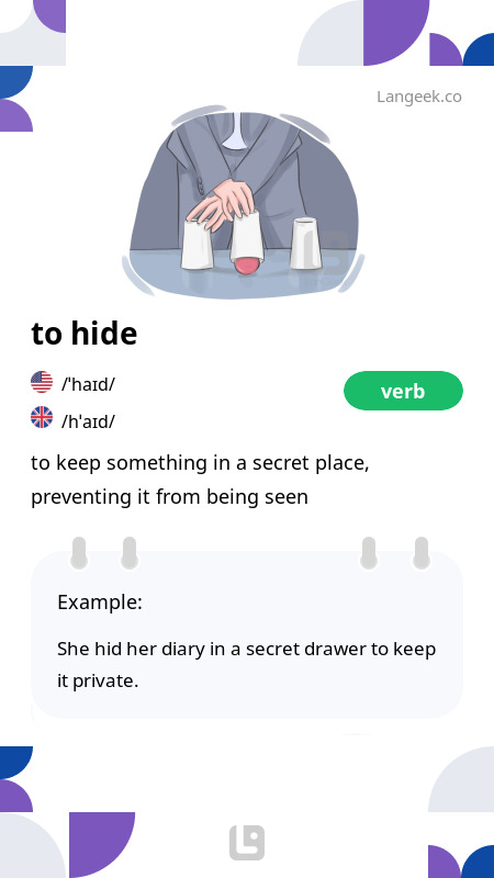 Definition & Meaning of "Hide" | Picture Dictionary