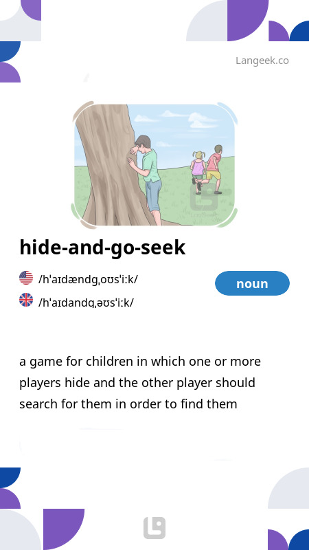 Definition & Meaning of "Hide-and-go-seek" | Picture Dictionary