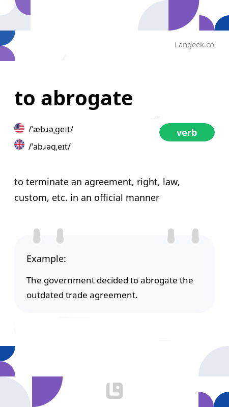 Definition & Meaning of "Abrogate" | Picture Dictionary