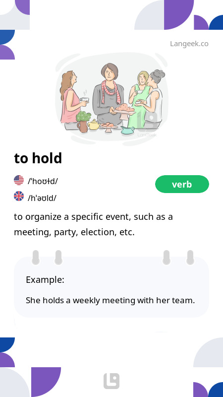 Definition & Meaning of "Hold" | Picture Dictionary