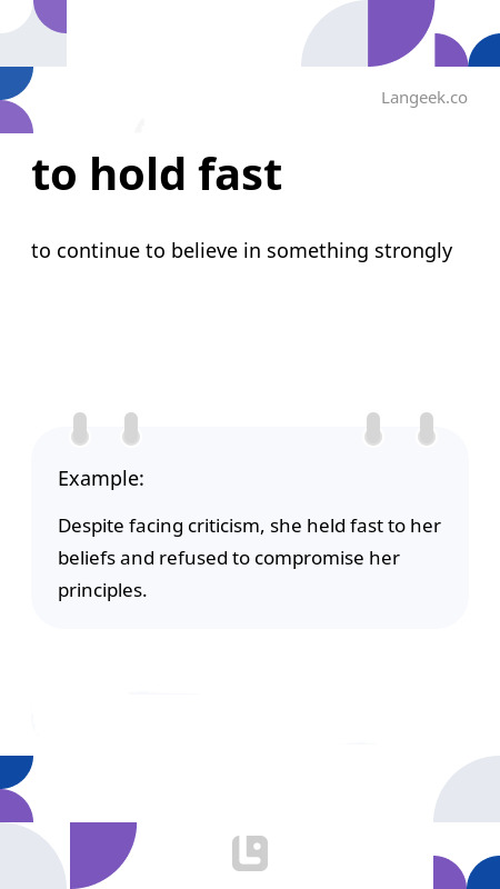 Definition & Meaning of "Hold fast" | Picture Dictionary