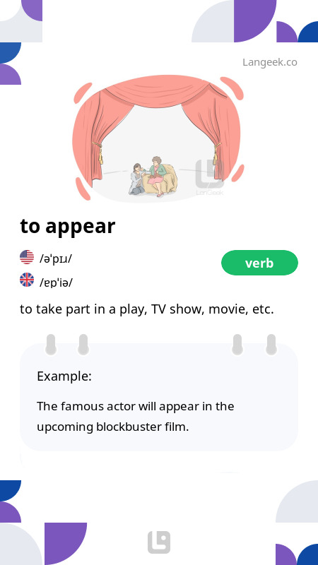 Definition & Meaning of "Appear" | Picture Dictionary