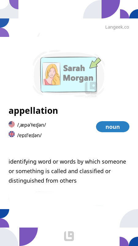 Definition & Meaning of "Appellation" | Picture Dictionary