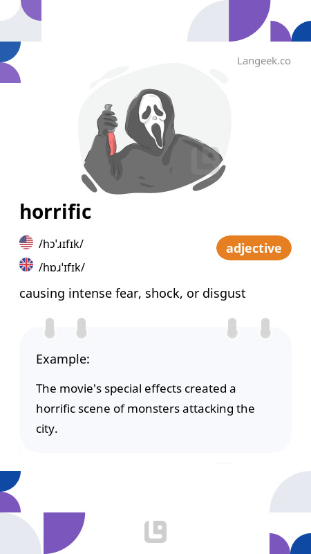 Definition & Meaning of "Horrific" | Picture Dictionary