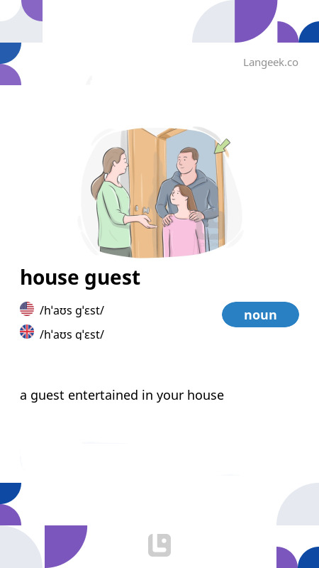 Definition & Meaning of "House guest" | Picture Dictionary