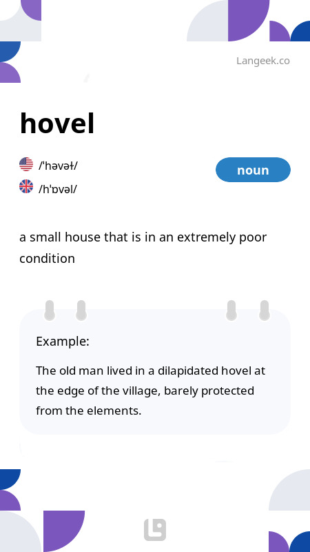 Definition & Meaning of "Hovel" | Picture Dictionary