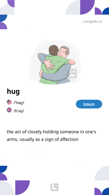 Definition & Meaning of "Hug" | Picture Dictionary