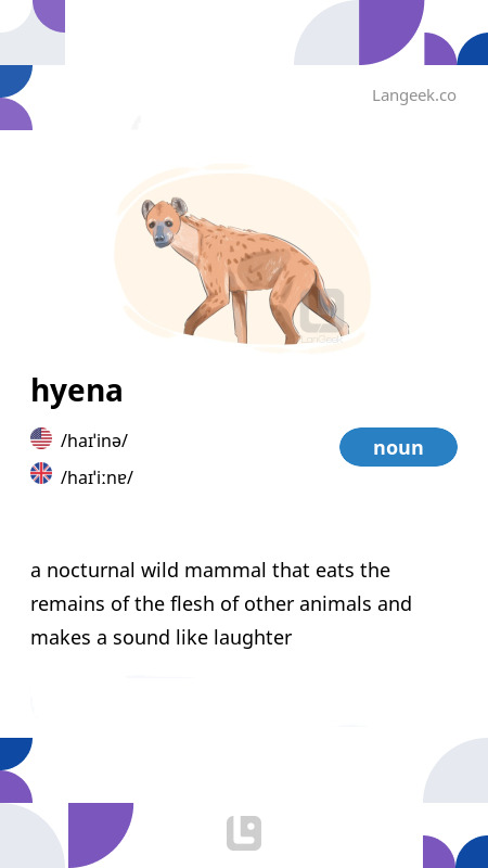 Definition & Meaning of "Hyena" | Picture Dictionary