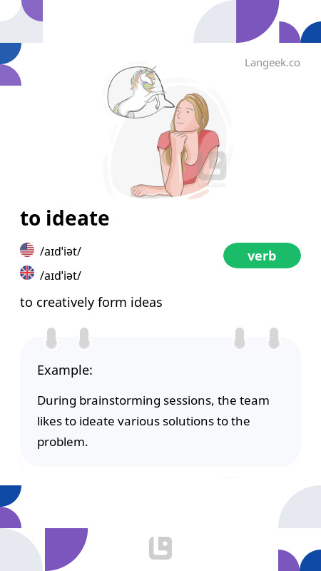 Definition & Meaning of "Ideate" | Picture Dictionary