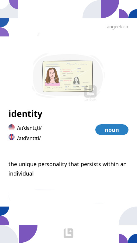 Definition & Meaning of "Identity" | LanGeek