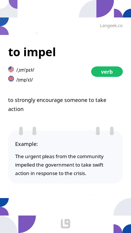 Definition & Meaning of "Impel" | Picture Dictionary
