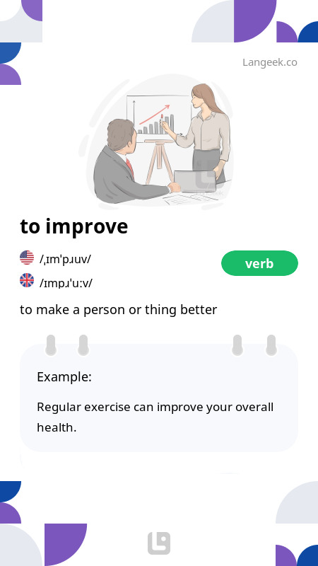 Definition & Meaning of "Improve" | LanGeek