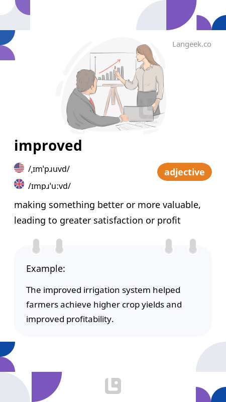 Definition & Meaning of "Improved" | Picture Dictionary