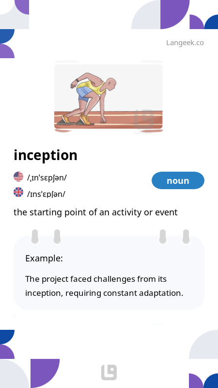 Definition & Meaning of "Inception" | Picture Dictionary
