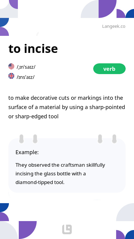 Definition & Meaning of "Incise" | Picture Dictionary
