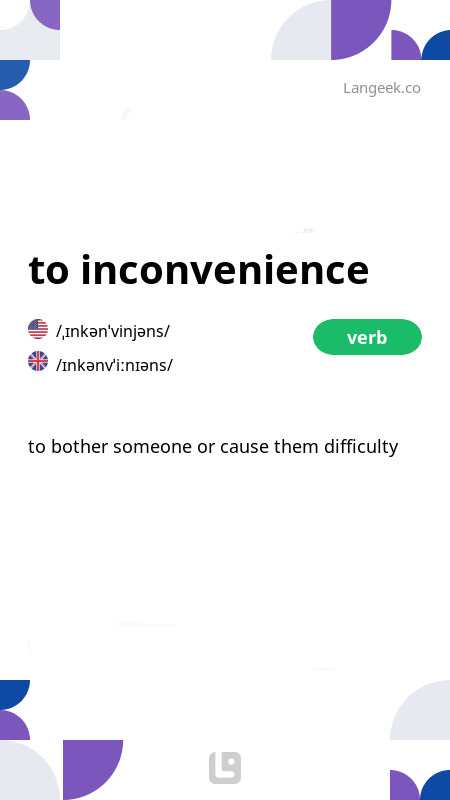 Definition & Meaning of "Inconvenience" | Picture Dictionary