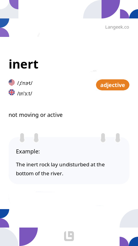 Definition & Meaning of "Inert" | Picture Dictionary