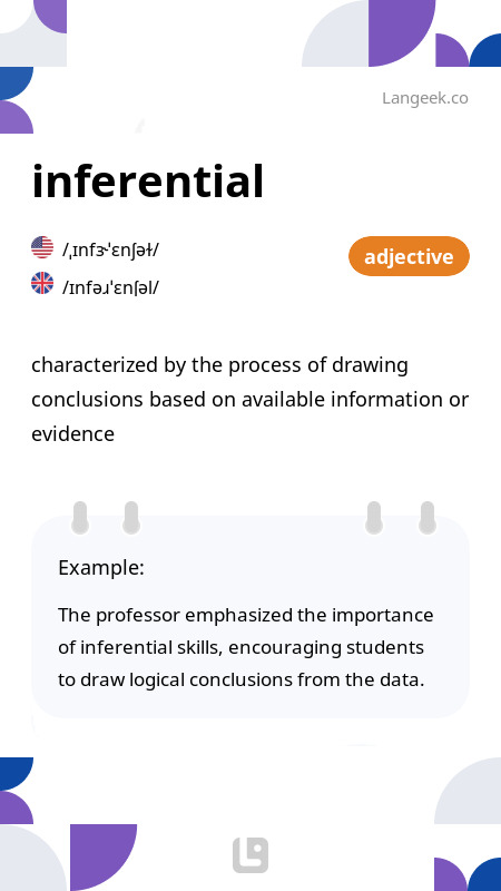 Definition & Meaning of "Inferential" | Picture Dictionary