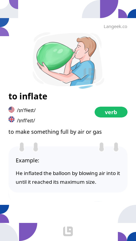 Definition & Meaning of "Inflate" | Picture Dictionary