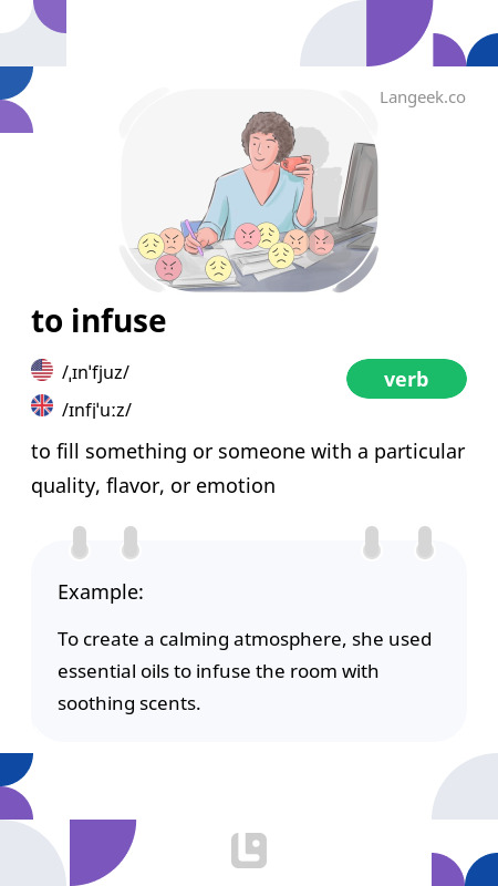 Definition & Meaning of "Infuse" | LanGeek