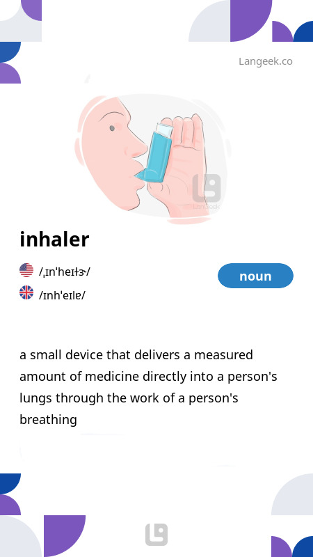 Definition & Meaning of "Inhaler" | LanGeek
