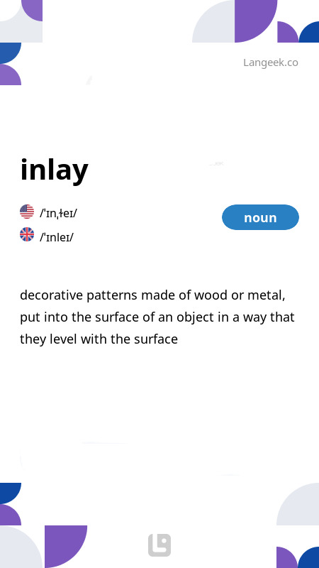 Definition & Meaning of "Inlay" | Picture Dictionary