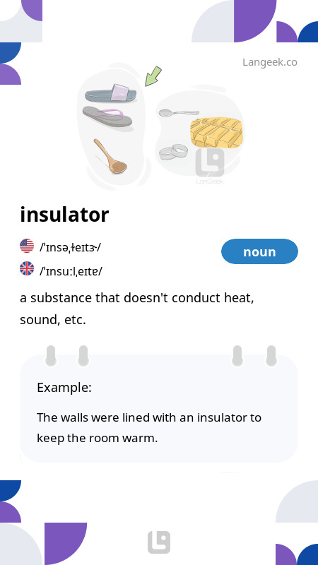 Definition & Meaning of "Insulator" | Picture Dictionary