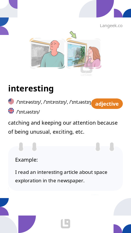 Definition & Meaning of "Interesting" | Picture Dictionary