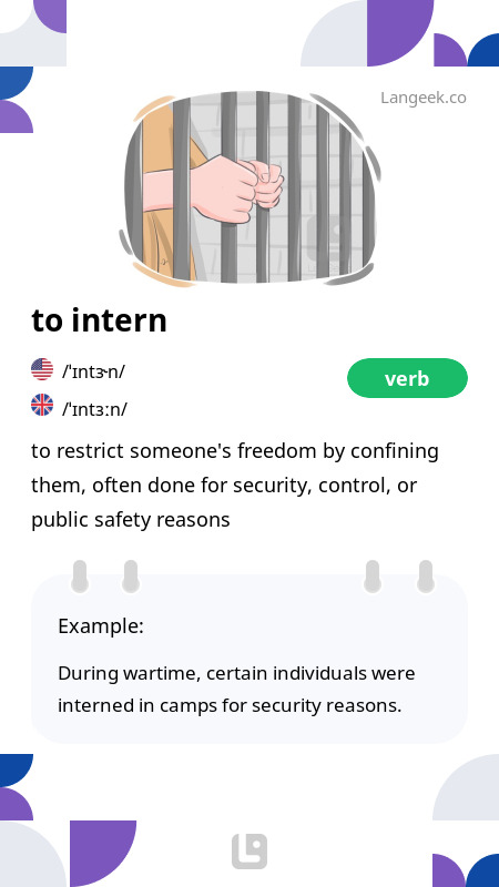 Definition & Meaning of "Intern" | Picture Dictionary