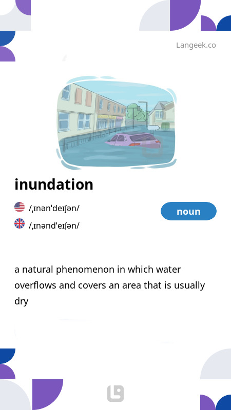 Definition & Meaning of "Inundation" | Picture Dictionary