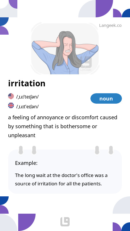 Definition & Meaning of "Irritation" | Picture Dictionary