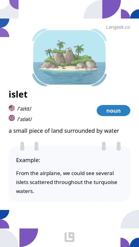 Definition & Meaning of "Islet" | Picture Dictionary