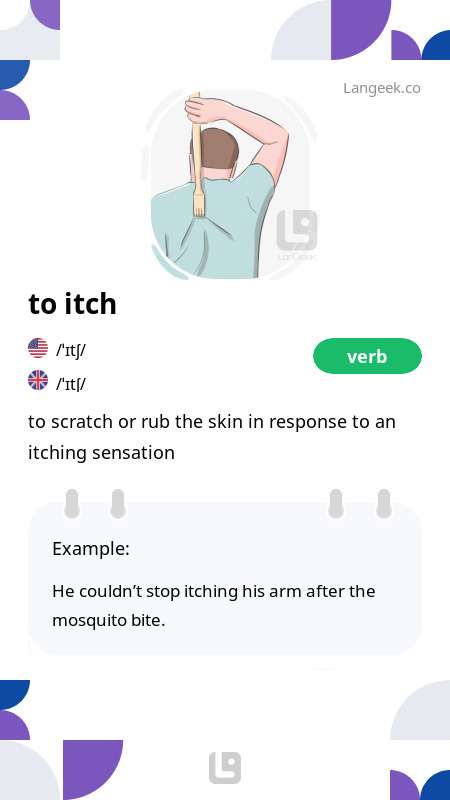 Definition & Meaning of "Itch" | LanGeek