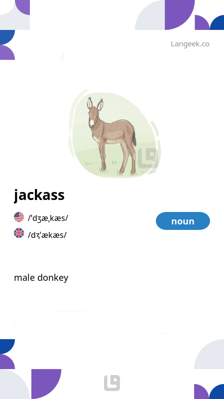 Definition & Meaning of "Jackass" | LanGeek